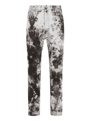 Dolce & Gabbana Acid-wash Two-tone Jeans - White