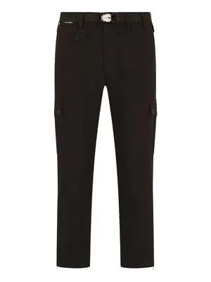 Dolce & Gabbana Cropped Cargo Trousers - Black