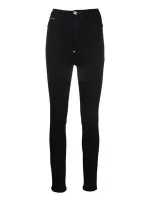 Philipp Plein Super High-waist Skinny Jeans - Black