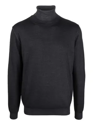 DONDUP Roll-neck Merino Wool Jumper - Black