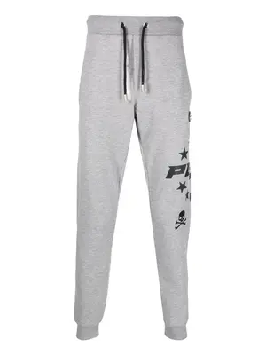 Philipp Plein Logo Drawstring Track Pants - Grey