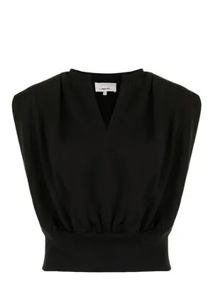 3.1 Phillip Lim French Terry Sleeveless Top - Black