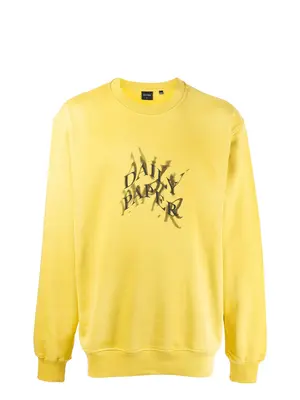 DAILY PAPER Logo-print Cotton Sweatshirt - Yellow