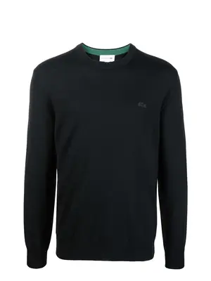 Lacoste Logo Embroidered Sweatshirt - Black