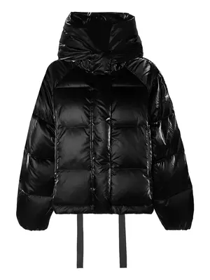 HOLDEN Hooded Quilted Glossed-shell Down Jacket - Black