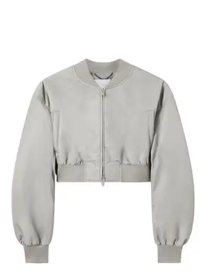 Stella McCartney Cropped Bomber Jacket - Sage