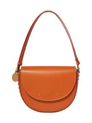 Stella McCartney Stella McCartney Frayme Medium Flap Shoulder Bag Flamingo