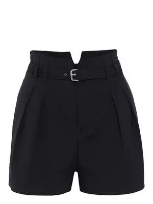 RED VALENTINO REDValentino Belted Stretch-Crepe High-Rise Shorts