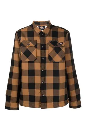 Dickies Plaid Check Print Jacket - Brown
