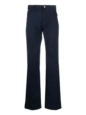 COURREGES High-waisted Straight-leg Trousers - Blue