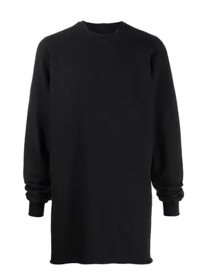 Rick Owens Cut-out Cotton Sweatshirt - Black