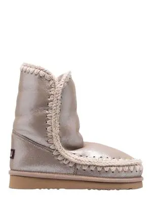 Mou Eskimo 24 Metallic-finish Ankle Boots - Neutrals