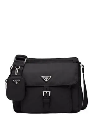 PRADA Prada Re-Nylon Shoulder Bag With Enameled Triangle Logo