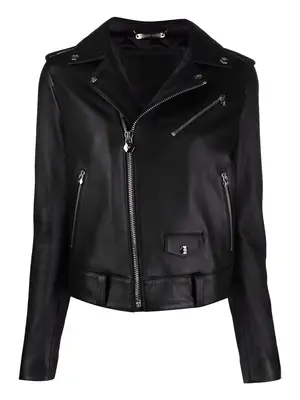 PHILIPP PLEIN Philipp Plein Leather Biker Jacket