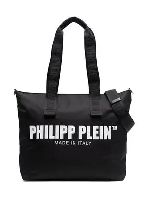 PHILIPP PLEIN Philipp Plein Logo Print Cotton Tote Bag