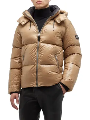 Mackage Mackage Kent Short Hooded Puffer Coat Camel
