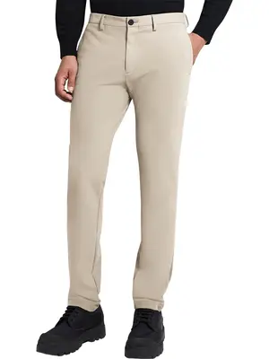 Theory Zaine Precision Ponte Slim-Straight Pants Putty