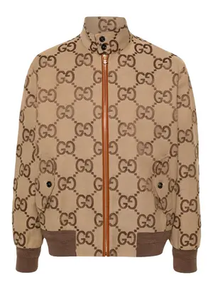 Gucci Jumbo Gg Canvas Jacket - Neutrals