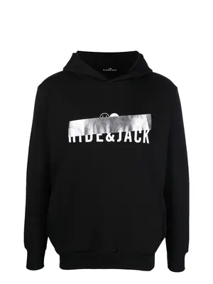 HIDE&JACK Hide&Jack Logo-Print Pullover Hoodie Black