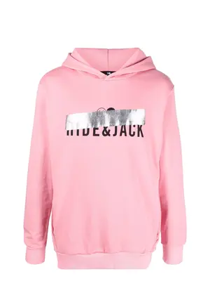 HIDE&JACK Hide&Jack Logo-Print Pullover Hoodie Pink