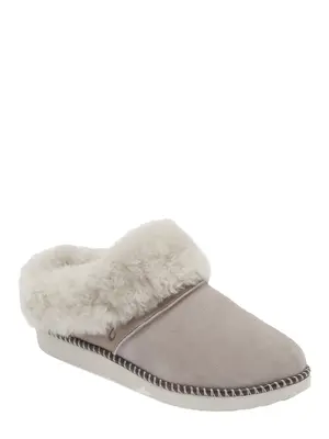 Olukai Ku'i Genuine Shearling Slipper - Fog/mist Grey