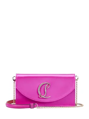 CHRISTIAN LOUBOUTIN Christian Louboutin Loubi54 Satin Clutch Pink