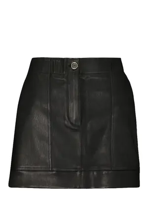 Stouls Linette Leather Mini Skirt - Black