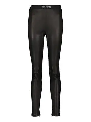 TOM FORD Leather Leggings - Black