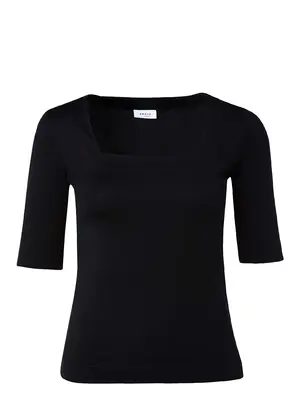 Akris Square-neck Top - Black
