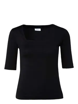 Akris Square-neck Top - Black