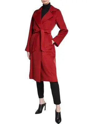 MAX MARA Manuela Camel Hair Belted Wrap Coat