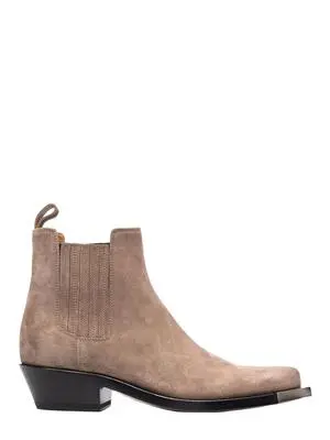BUTTERO® Square-toe Ankle Boots - Brown