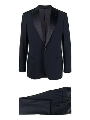 Giorgio Armani Single-breasted Tailored Dinner Suit - Blue