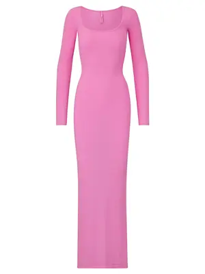 SKIMS SKIMS Soft Lounge Long Sleeve Maxi Dress Bubble Gum