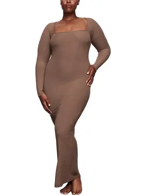 SKIMS SKIMS Soft Lounge Long Sleeve Maxi Dress Oxide