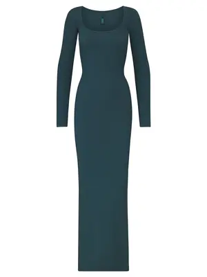 SKIMS SKIMS Soft Lounge Long Sleeve Maxi Dress Teal