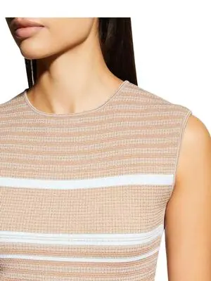 Giorgio Armani Striped Knit Top - Brown
