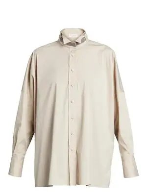 BRUNELLO CUCINELLI Monili-collar Poplin Shirt