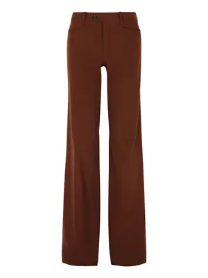 Chloé Chloé Wool-blend Wide-leg Pants Brown