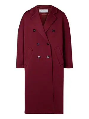 Max Mara Madame Double-Breasted Coat Red