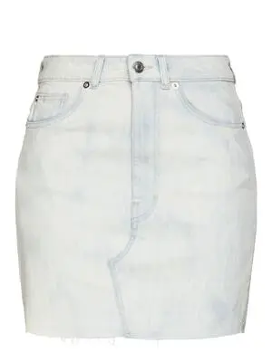 IRO PARIS Rosier Frayed Denim Mini Skirt - Light Denim