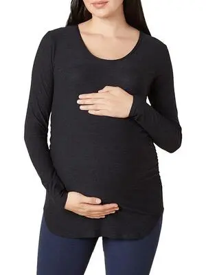 Beyond Yoga Maternity Classic Crewneck Top - Darkest Night