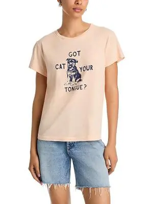 MOTHER The Boxy Goodie Goodie Tee - Cat Got Your Tongue