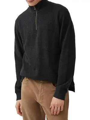 Rodd & Gunn Alton Ave Quarter Zip Sweater - Asphalt