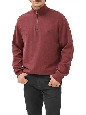Rodd & Gunn Alton Ave Quarter Zip Sweater Cranberry