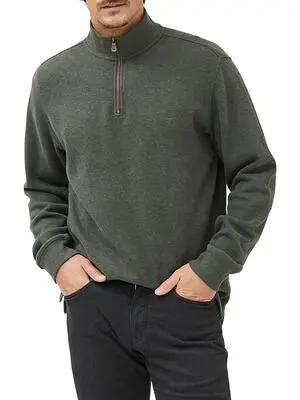 Rodd & Gunn Alton Ave Quarter Zip Sweater Ice Gray Marl