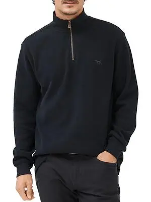 Rodd & Gunn Alton Ave Quarter Zip Sweater Ice Gray Marl