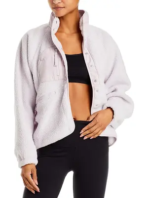 Free People Hit The Slopes Fleece Jacket Lavender