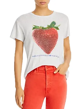 MOTHER The Sinful Graphic Tee Strawberry