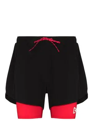 DISTRICT VISION Aaron Compression Track Shorts - Black